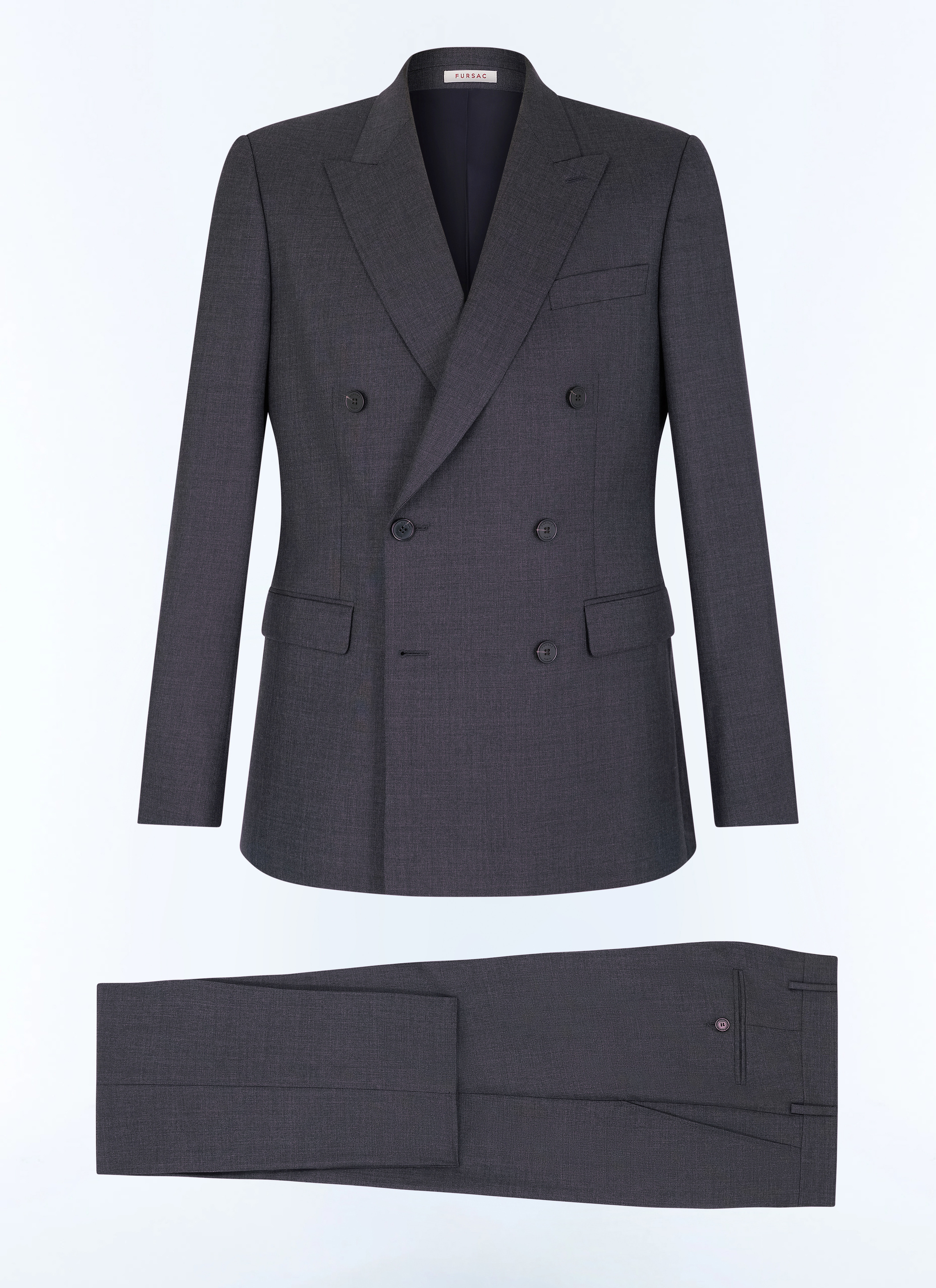 Costume Croisé Gris Homme - Fursac C3FOCA-CC64-B029
