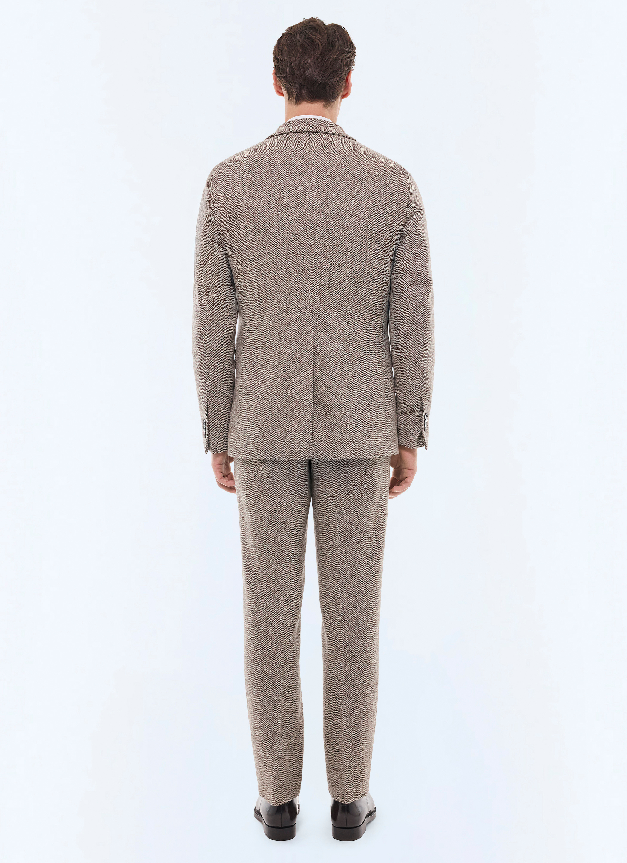 Taupe beige casual jackets jacket V3FRAT-GX02-G018 - Men's jacket