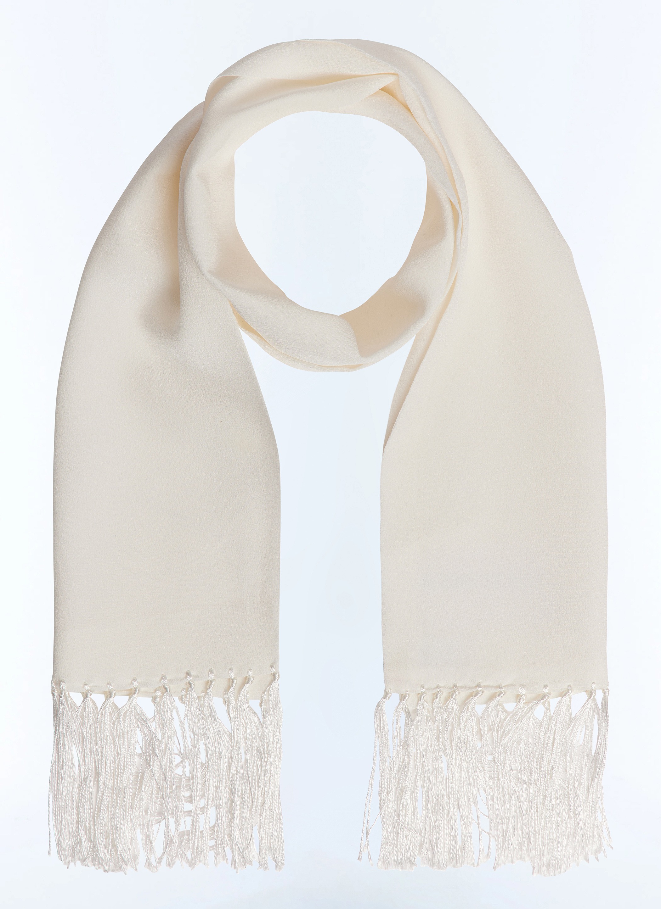 White scarf D2GOUL-GR49-A001 - Men's silk scarf