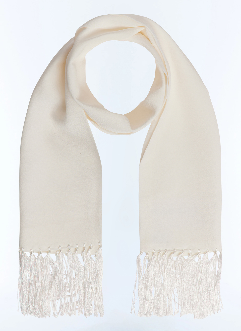 White scarf D2GOUL-GR49-A001 - Men's silk scarf