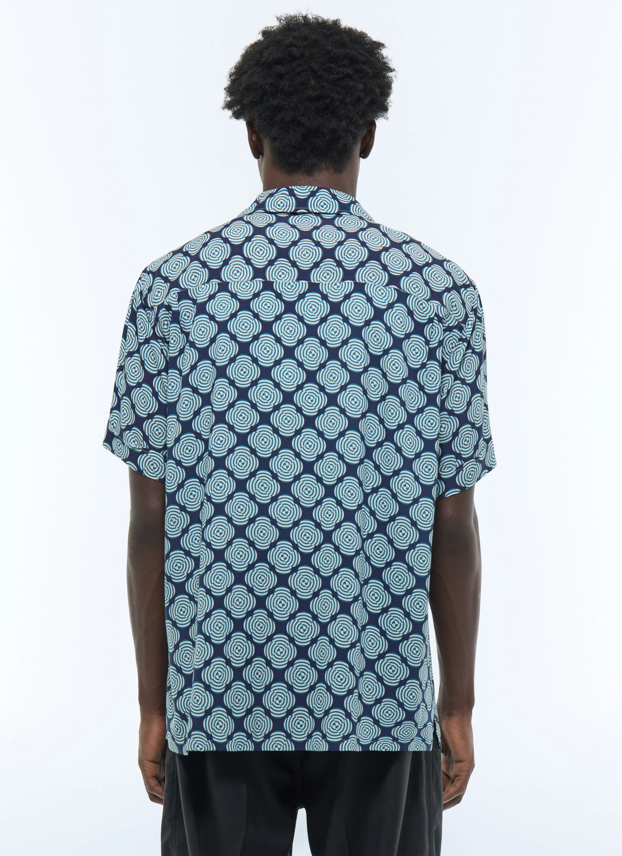 Navy blue - Fancy pattern casual shirts shirt H3DUNY-FH26-D030 - Men's ...