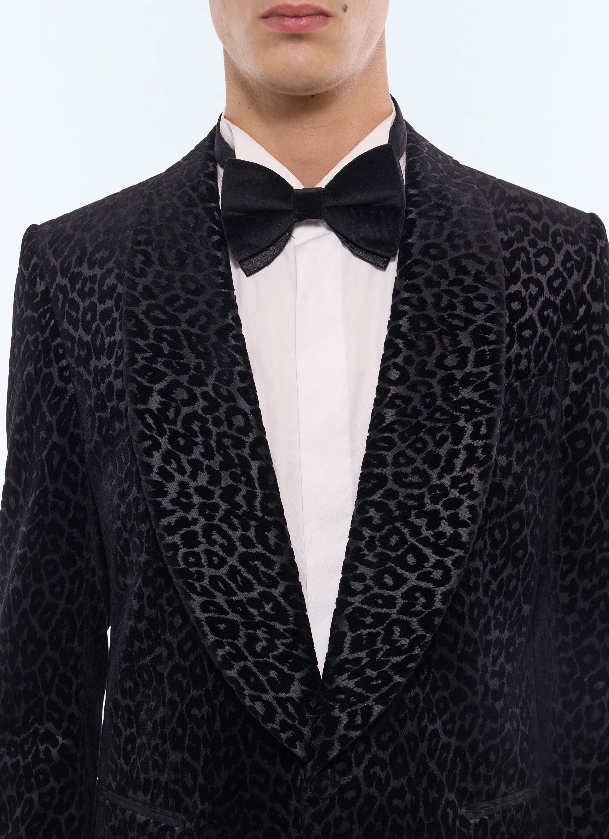 Smoking Noir Motif Léopard Homme - Fursac V3JOTA-EV12-B020