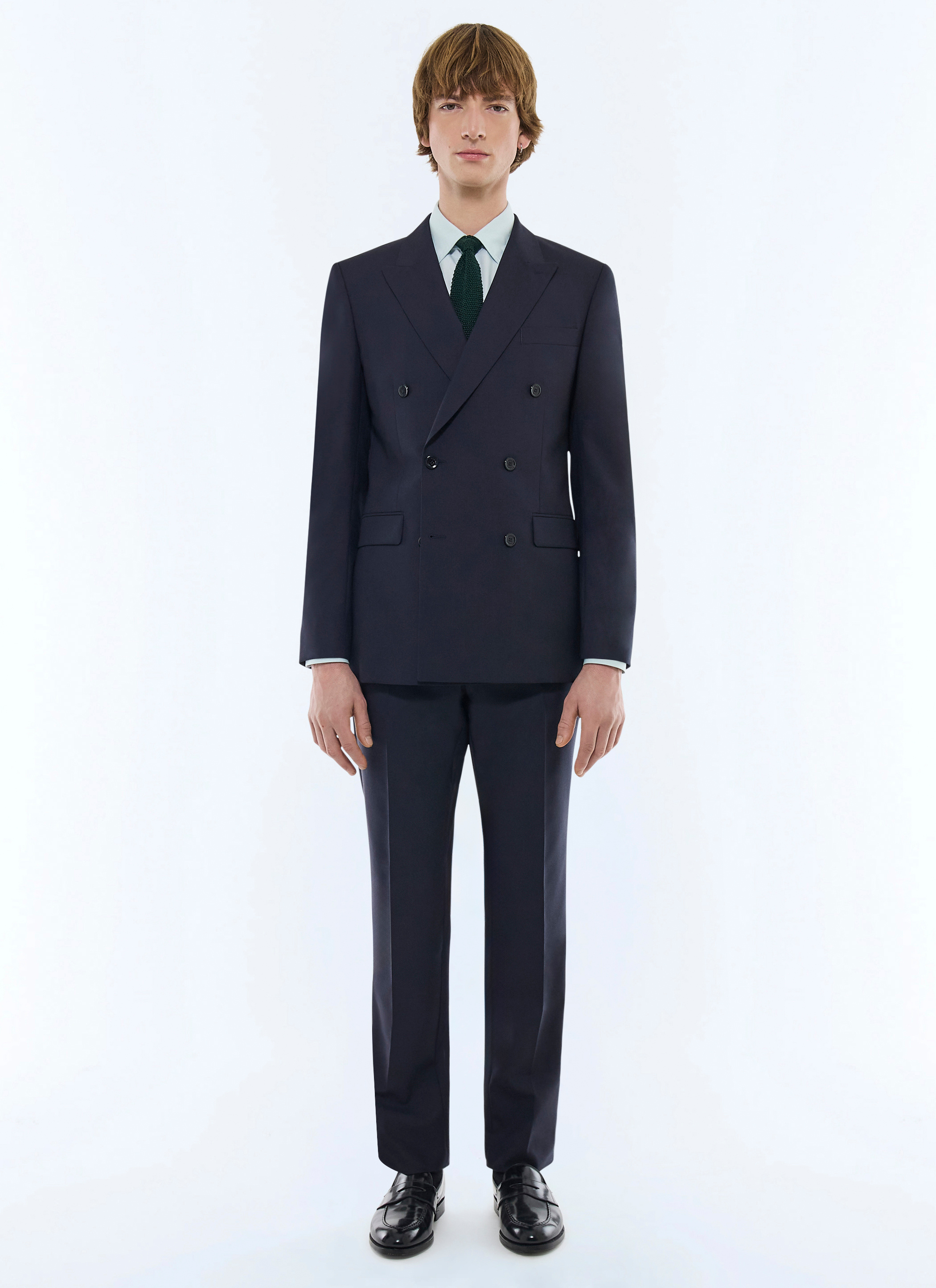 Navy blue double-breasted cut suit C3FOCA-BV01-30 - Men's suit
