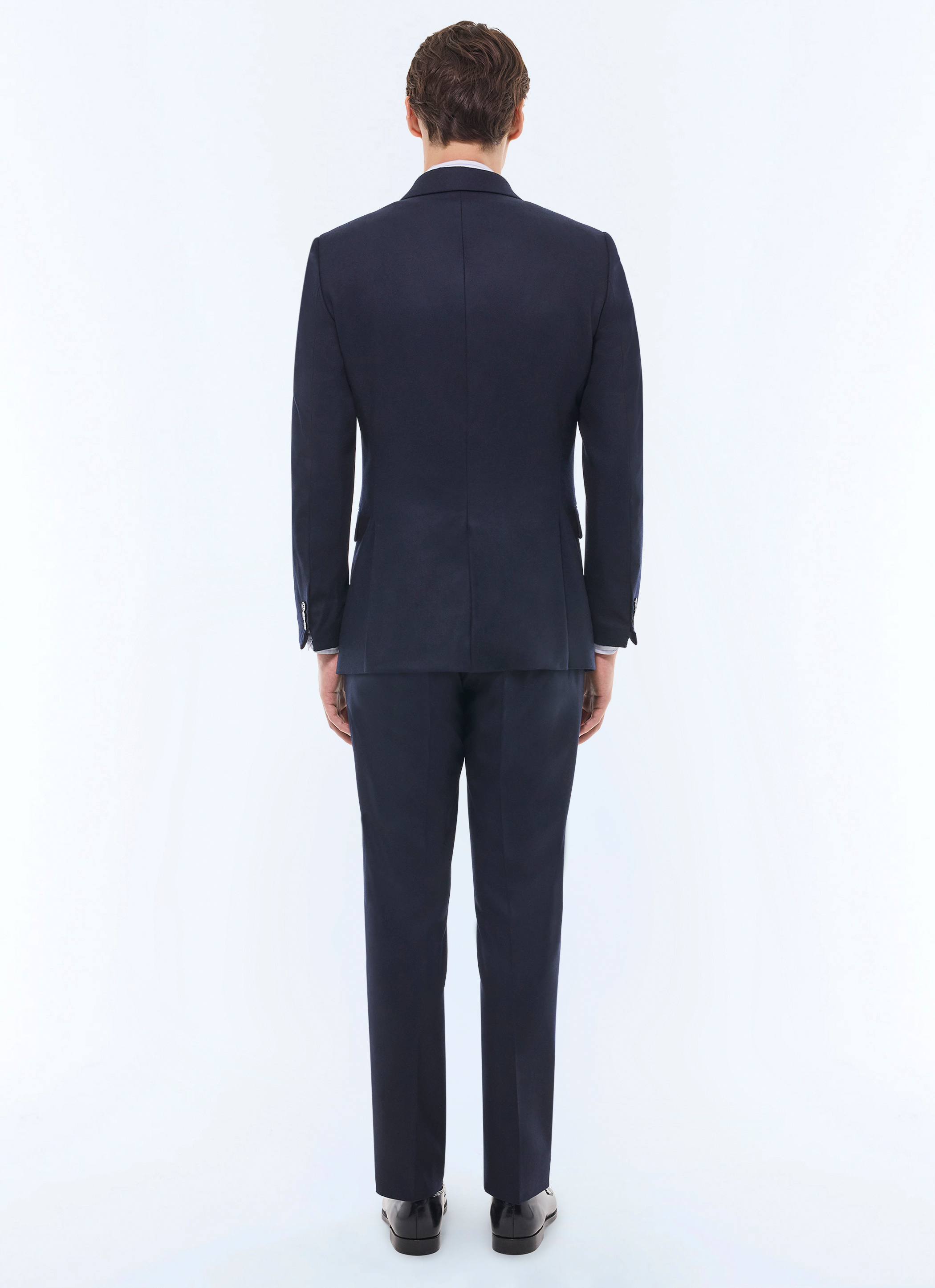 Navy blue double-breasted cut suit C3FOCA-EC29-D030 - Men's suit