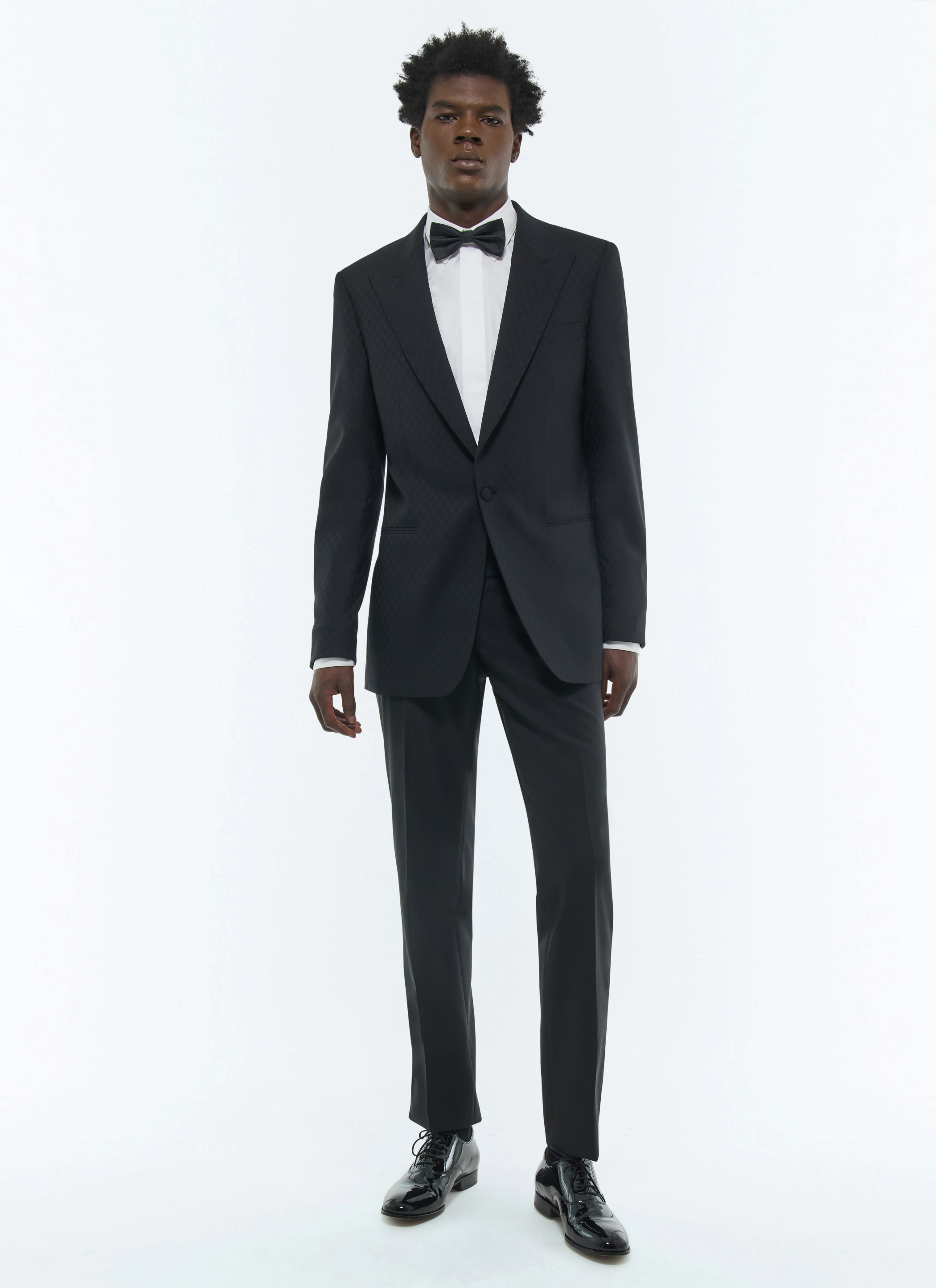 Black - Checkerboard pattern tuxedo V3FLIX-FV09-B020 - Men's tuxedo